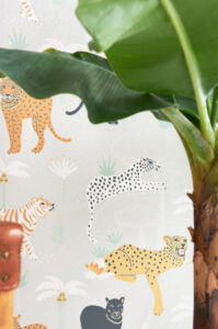 Panter behang kinderkamer | Majvillan Black panther - grijs